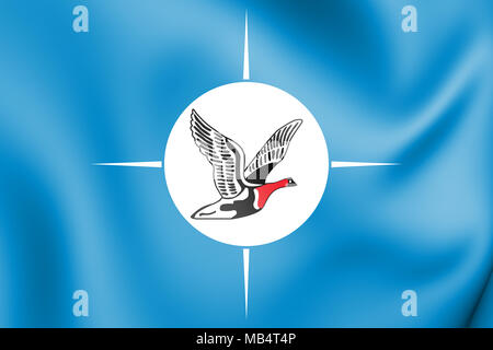 3D Flag of Taymyr Dolgano-Nenets Autonomous Okrug, Russia. 3D ...