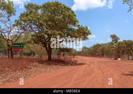 Pajinka Road leading through the bush in Far North Queensland near Cape ...