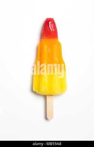 Rocket shaped ice lolly on a white background Stock Photo - Alamy
