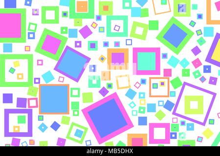 Conceptual background square, rectangle pattern for design. 3D perspective view. Style of mosaic ...