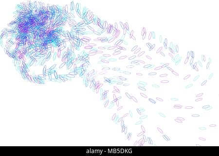 Modern geometrical motion, particle or random background pattern ...