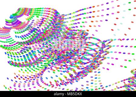 Modern geometrical motion, particle or random background pattern ...