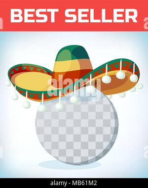 Sombrero Mexican hat. Masquerade costume headdress. Carnival or ...