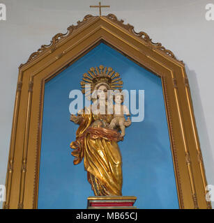 Picture of a statue of the Virgin Mary in one of the churches of the ...