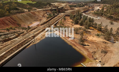 Aerial view of the huge copper mine Stock Photo - Alamy