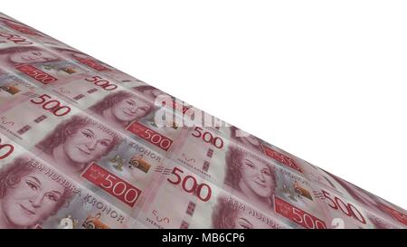 3d rendering of a Swedish 500 Krona note in rows Stock Photo - Alamy