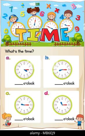 Telling Time Clock Clipart