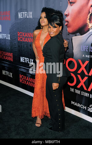 Chante Adams (L) and Roxanne Shante attend the 'Roxanne Roxanne ...