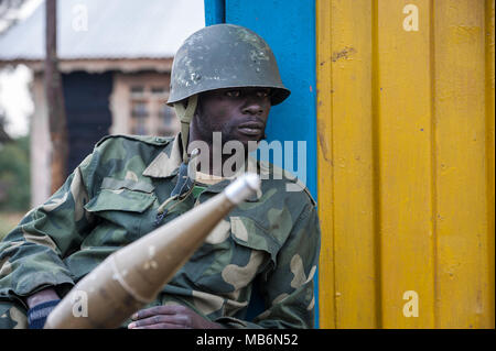 DRC government soldier during the conflict with the Rwandan sponsored ...