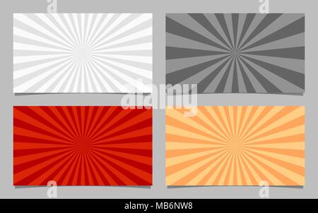 Colored ray burst card background template set Stock Vector Image & Art ...