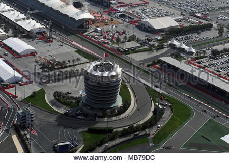 Aerial view of the Bahrain International Circuit. BIC. View of the ...