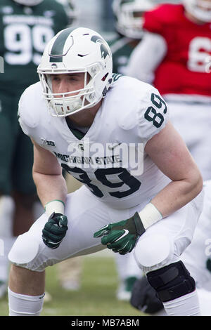 East Lansing, Michigan, USA. 7th Apr, 2018. Michigan State DL DILLON ...