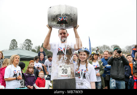 Chris Hepworth (left) with Tanisha Prince after winning the 11th UK ...