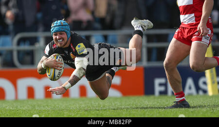 Exeter's Jack Nowell during the Aviva Premiership match at Sandy Park ...