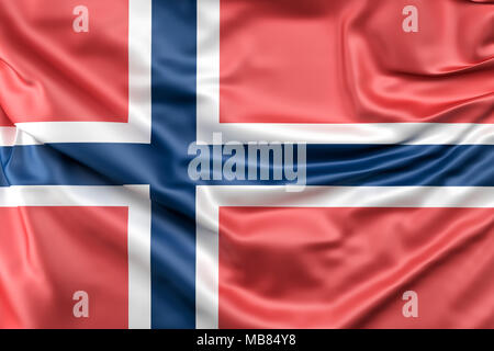 Norway flag - realistic waving fabric flag Stock Photo - Alamy