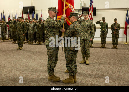 Col. Adam Chalkley, commanding officer for Combat Logistics Regiment 2 ...