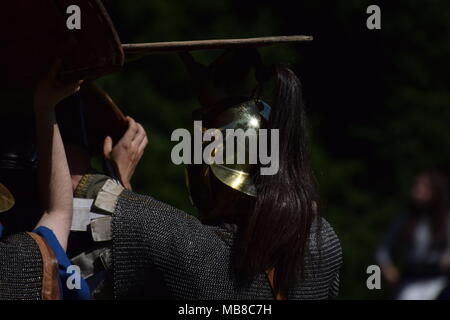 Roman Legion forming a Testudo, a formation to protect against incoming ...