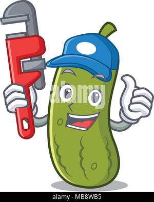 Mechanic pickle mascot cartoon style Stock Vector Image & Art - Alamy