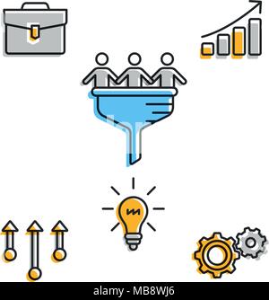 Infographic Teamwork template. Icons in different colors. Include ...