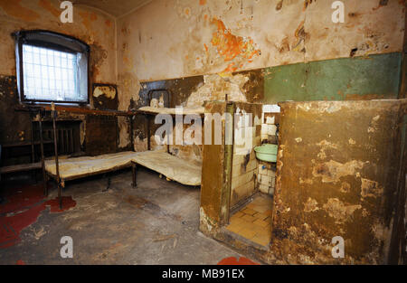 Toilet in a cell for adult prisoners: sink and lavatory pan ...