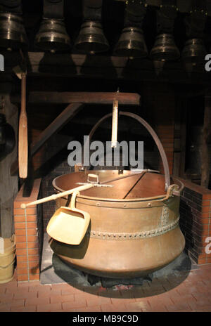 Display of Vintage Amish Cheese Making Tools Stock Photo - Alamy