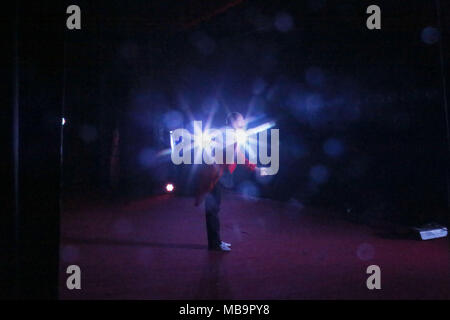 Dhaka, Bangladesh. 8th Apr, 2018. A German mime artist Nemo is ...