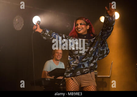 Band Knower with singer Genevieve Artadi performs during 2018 New York ...