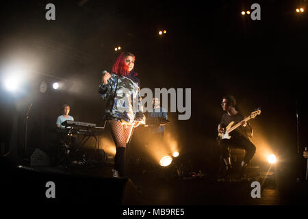 Band Knower with singer Genevieve Artadi performs during 2018 New York ...