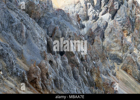 Sharp and dangerous rocks composed of sedimentary rocks Stock Photo - Alamy
