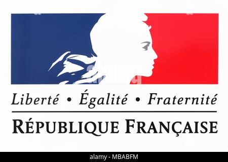 The national flag of France - Freedom, Equality, Fraternity Stock Photo ...