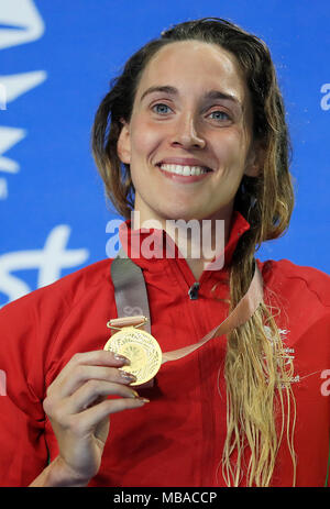 Wales' Alys Thomas with her Gold medal won in the women's 200 metres ...