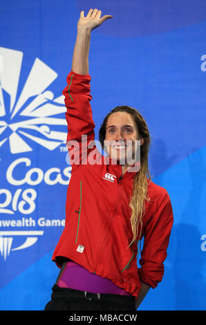 Alys Thomas after winning the Women's 200m Butterfly final during day ...