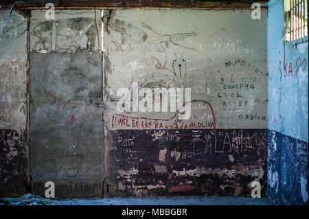 A prison mural in a San Lucas Prison medium security cell's former ...