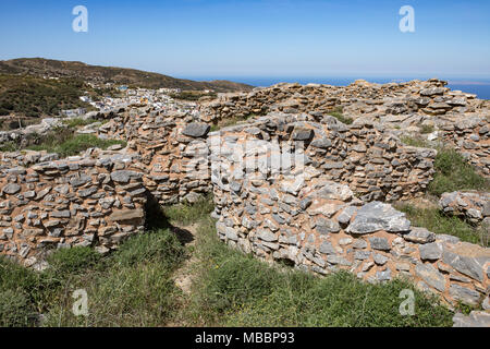 The central court of the House of Chamezi. Ruins of the old Minoan ...