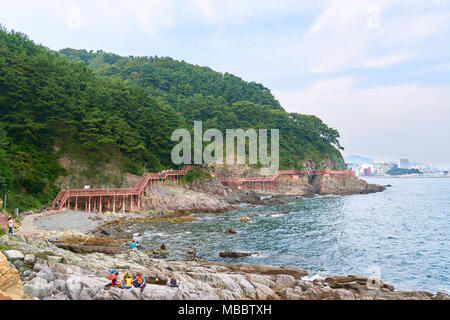 Songdo beach coastline in busan, south korea, featuring modern ...