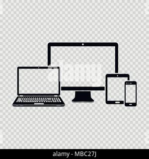 electronic laptop technology object background Stock Vector Image & Art ...