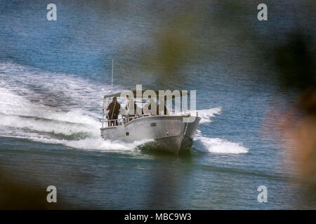 The Prince of Wales embarks on a Regional Patrol Craft for a short tour ...