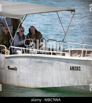 The Prince of Wales embarks on a Regional Patrol Craft for a short tour ...