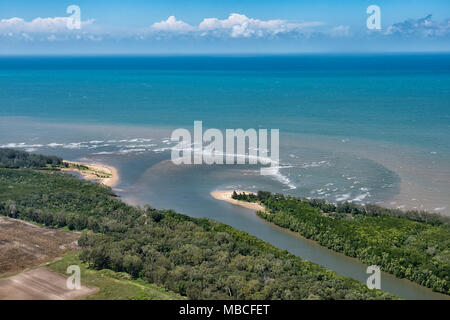Aerial view of Yorkeys Knob, a Northern Beaches suburb of Cairns, Far ...