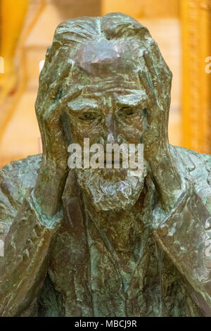 Bronze statue of George Bernard Shaw in the Reading Room at the British ...