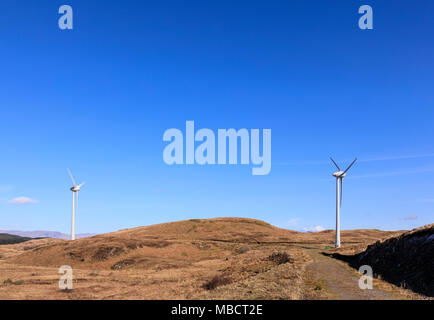 Barran Caltum Co-operative Wind Turbines, Oban, Scotland Stock Photo ...