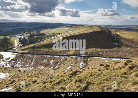 Close to Turret 44B, Hadrian's Wall, under a covering of snow: looking ...