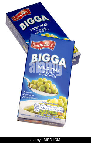 Two boxes of Bachelors Bigga dried peas Stock Photo - Alamy