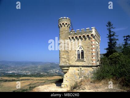 Rennes-le-Chateau, France. The Bethanie Tower built by the priest ...