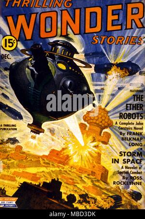 Science Fiction and Horror Magazines. "Thrilling Wonder Stories" cover ...