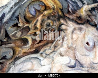 Lucifer - detail of the head of Lucifer from the painting Lucifer's ...