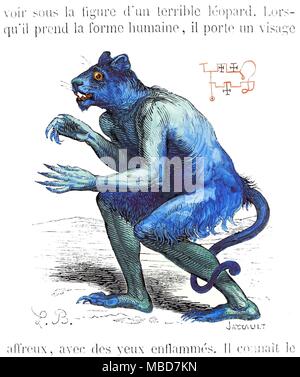 The cat-headed demon, Flauros, one of the spirits of the Solomonic ...