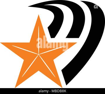 Star Swoosh Logo Design Template Vector Stock Vector Image & Art - Alamy