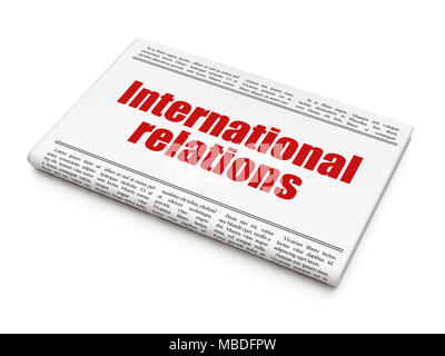 Political concept: newspaper headline International Law Stock Photo - Alamy