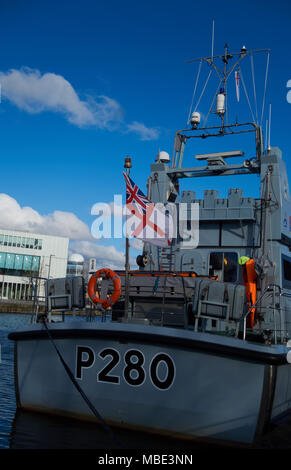 Royal Navy P2000 HMS Dasher P280 berthed in Caen Stock Photo - Alamy